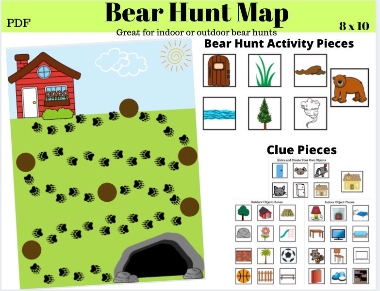 Going on a Bear Hunt Map DIGITAL DOWNLOAD // Printable - Etsy