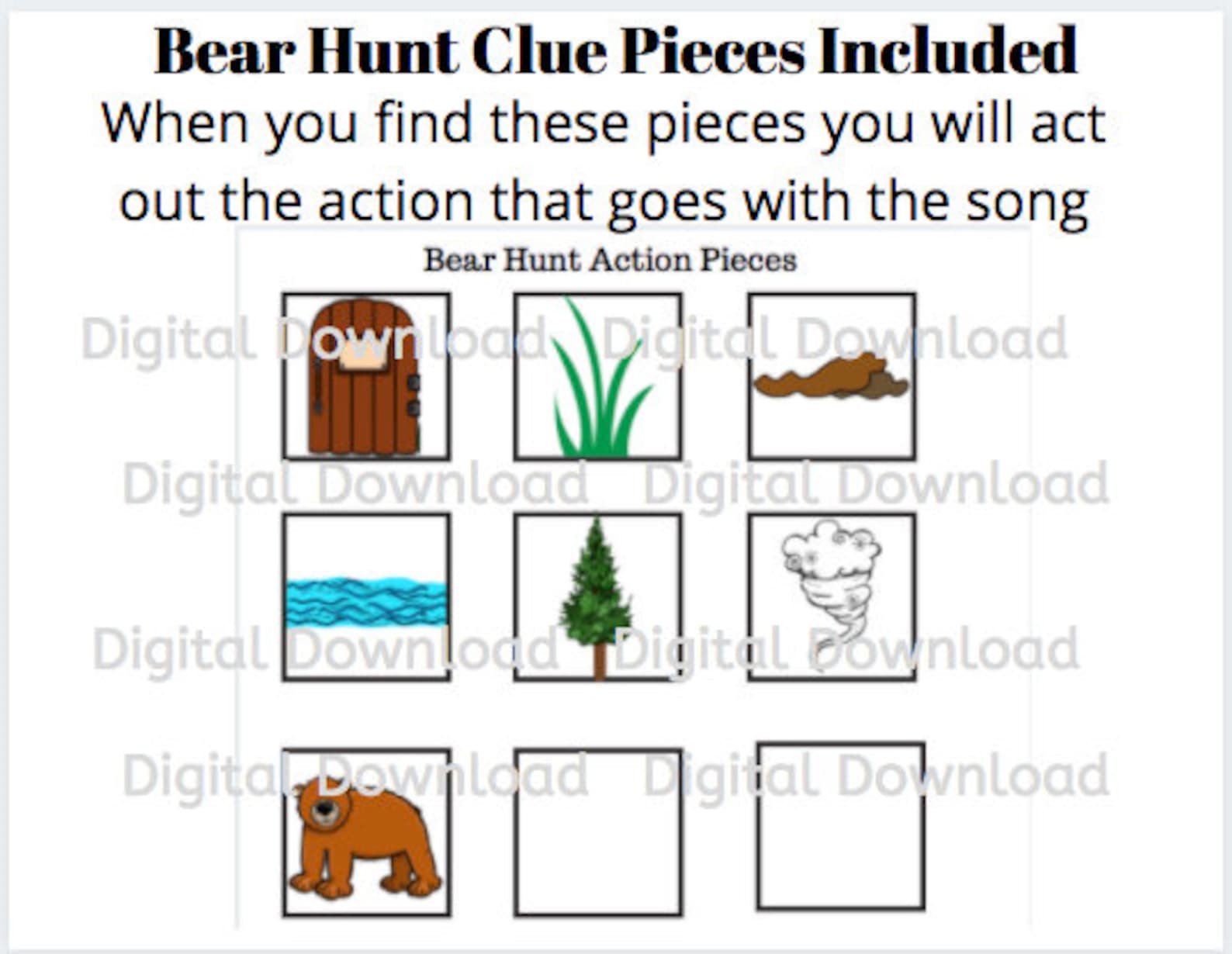 Going on a Bear Hunt Map DIGITAL DOWNLOAD // Printable Acitivity ...