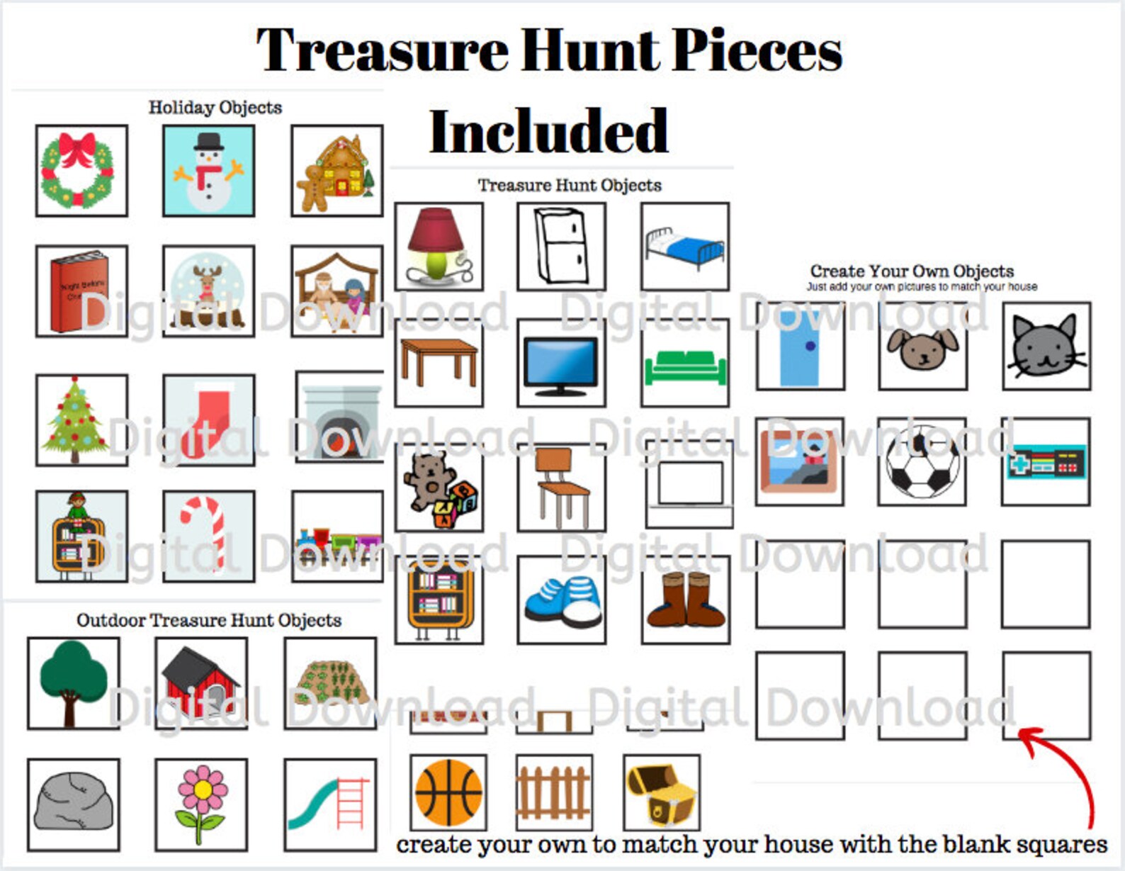 Christmas Treasure Map Santa Map DIGITAL DOWNLOAD // Printable Activity ...