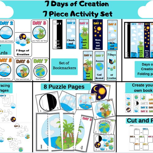 The 7 Days of Creation Posters Printables // Days of Creation - Etsy