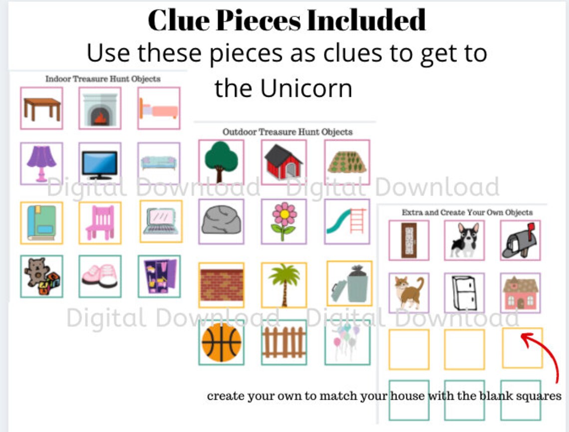 Treasure Map Rainbow Pirate Map DIGITAL DOWNLOAD // Printable Acitivity ...