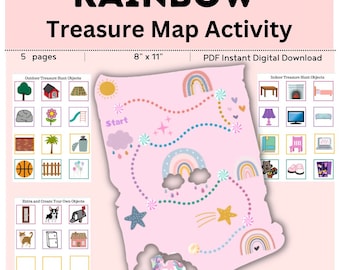 Treasure Map Pirate Map Activity Page DIGITAL DOWNLOAD // Printable ...