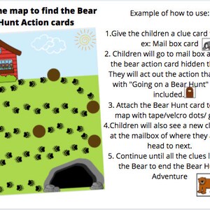 Going on a Bear Hunt Map DIGITAL DOWNLOAD // Printable Acitivity ...