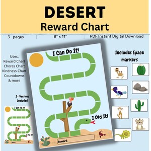 Desert Reward Chart DIGITAL DOWNLOAD // Printable Behavior Chart ...