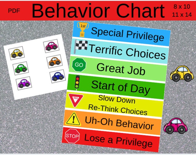 Traffic Light Behavior Chart, Printable Behavior Chart for Kids - Etsy ...