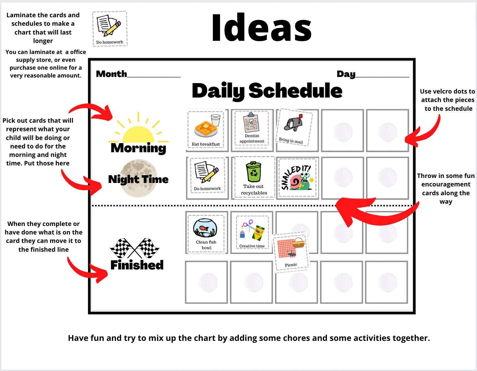 Daily Schedule Chore Chart DIGITAL DOWNLOAD // Daily Jobs - Etsy