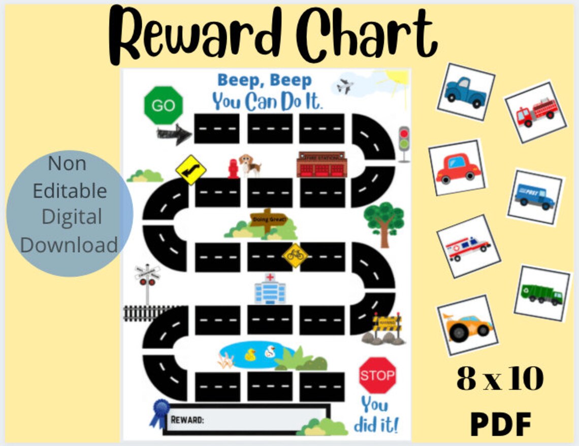 Behavior Chart Reward Chart DIGITAL DOWNLOAD // Printable - Etsy UK