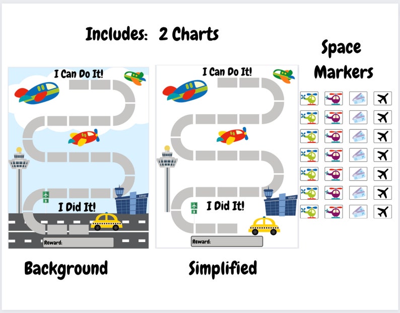 Airplane Behavior Chart Reward Chart DIGITAL DOWNLOAD // - Etsy