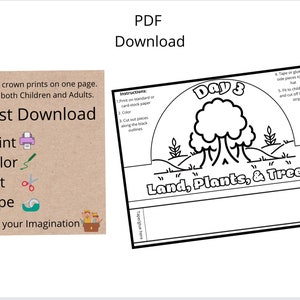 7 Days of Creation Paper Crown Set // Bible Story // Sunday School ...