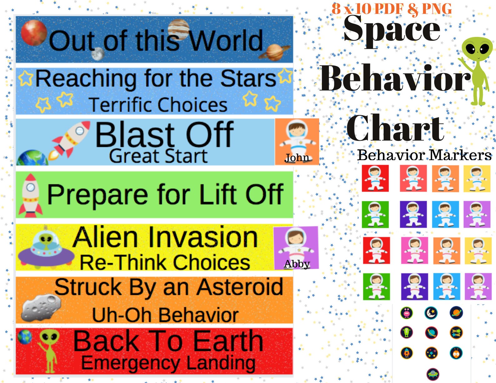 Behavior Chart DIGITAL DOWNLOAD // Printable Behavior Chart // Behavior ...