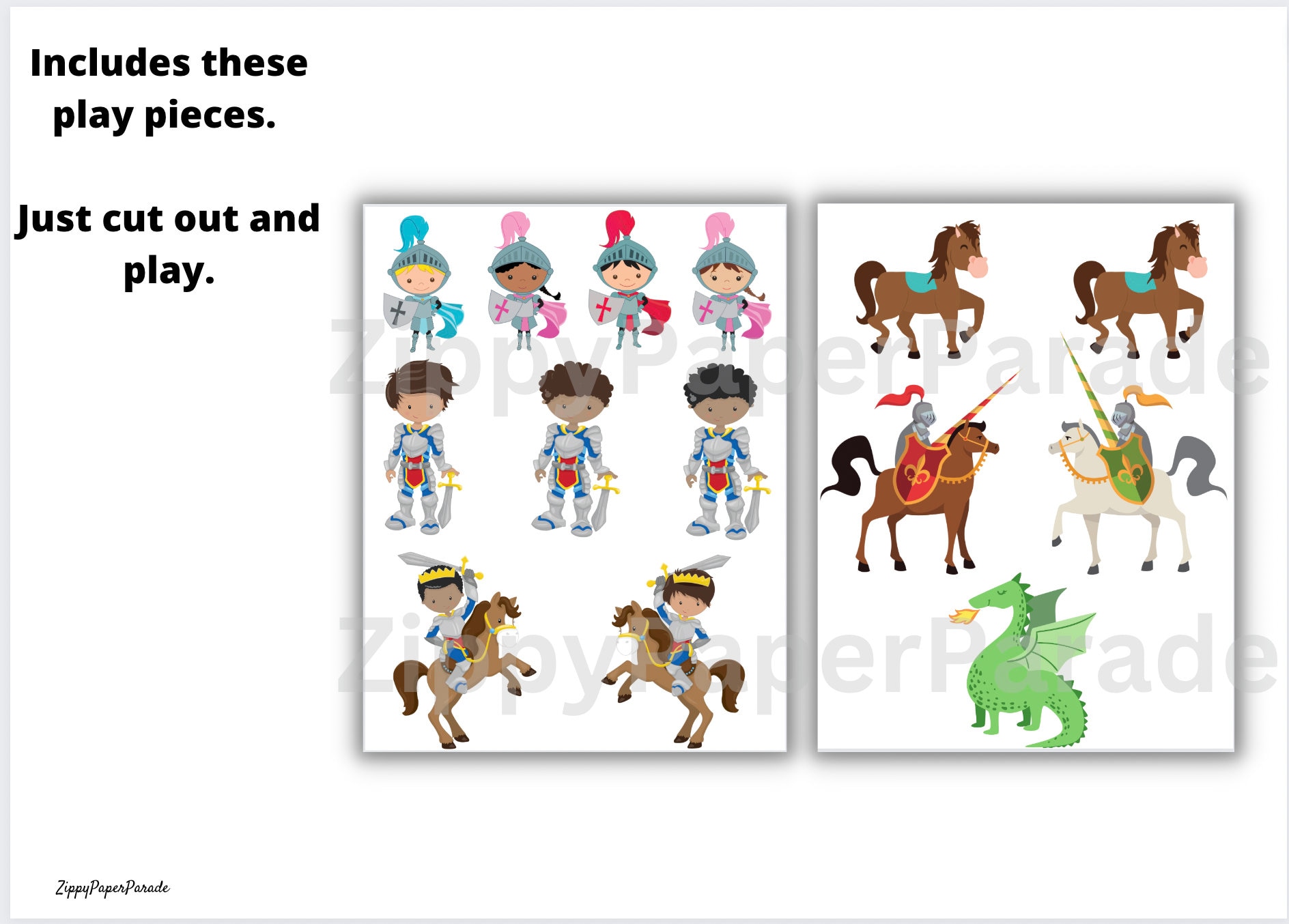 Castle and Dragons Play Mat Printable Set // Castle // Downloads ...