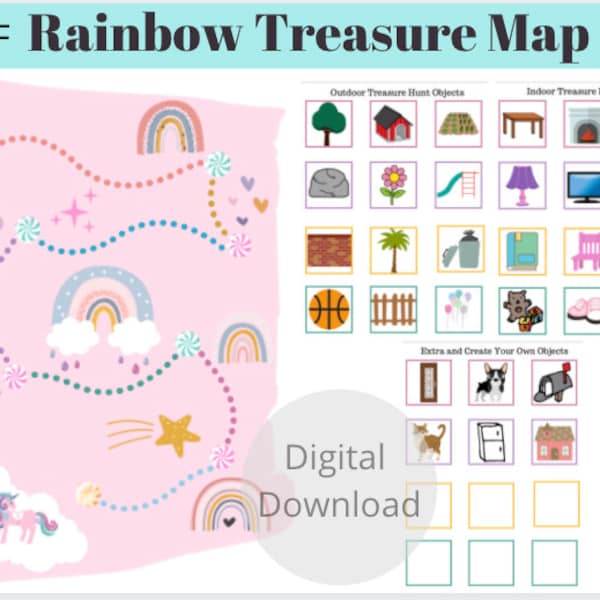 Treasure Map Game Template - Etsy