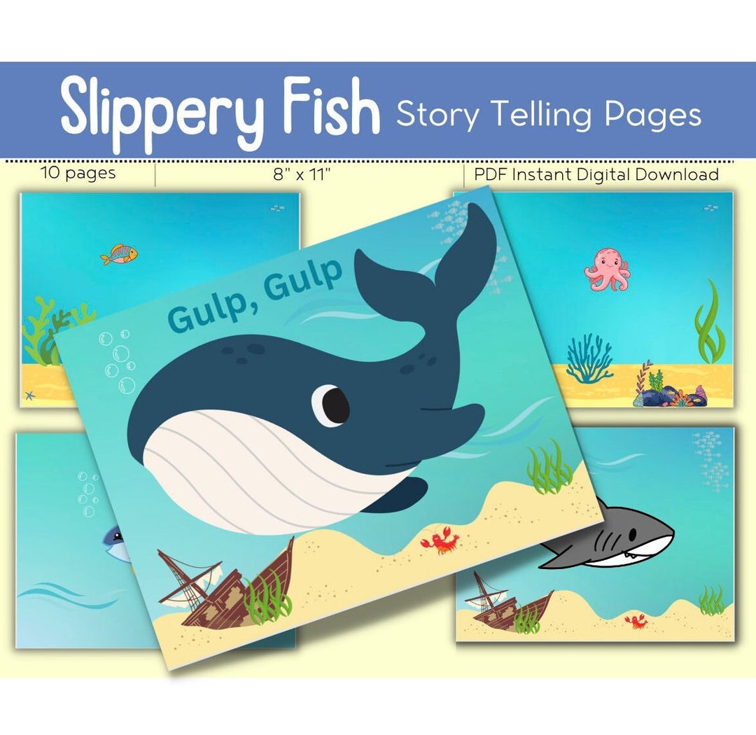 Slippery Fish Printable Set // Ocean // Downloads // Shark // Pretend ...