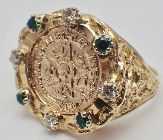 10K Yellow Gold Oklahoma Baptist University Coin Ring… - Gem