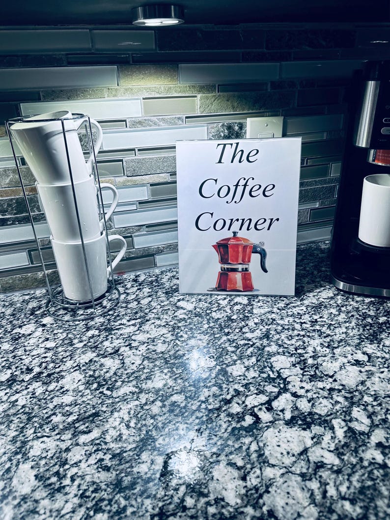 The Coffee Corner Printable Sign | Coffee Bar Wall Art | Kitchen Coffee ...