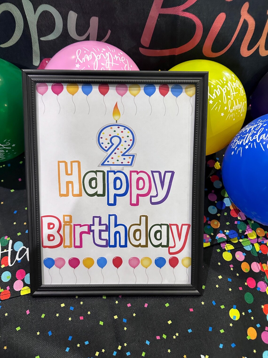2nd Birthday Poster for Chand – Custom Printable Party Sign, Age 2 Wall ...