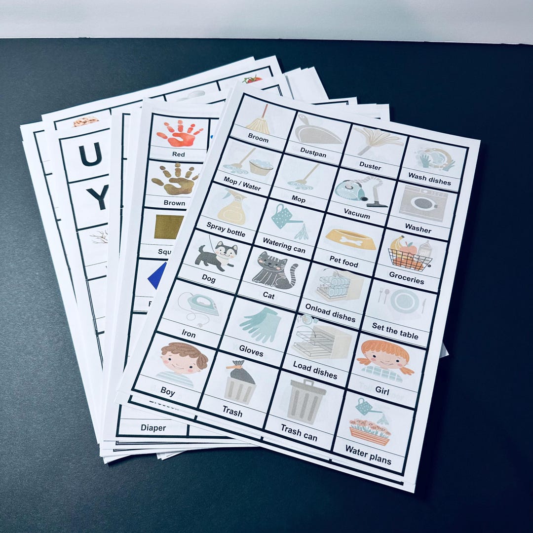 Autism Visual Aids for Kids 380 Picture Cards for Communications ...