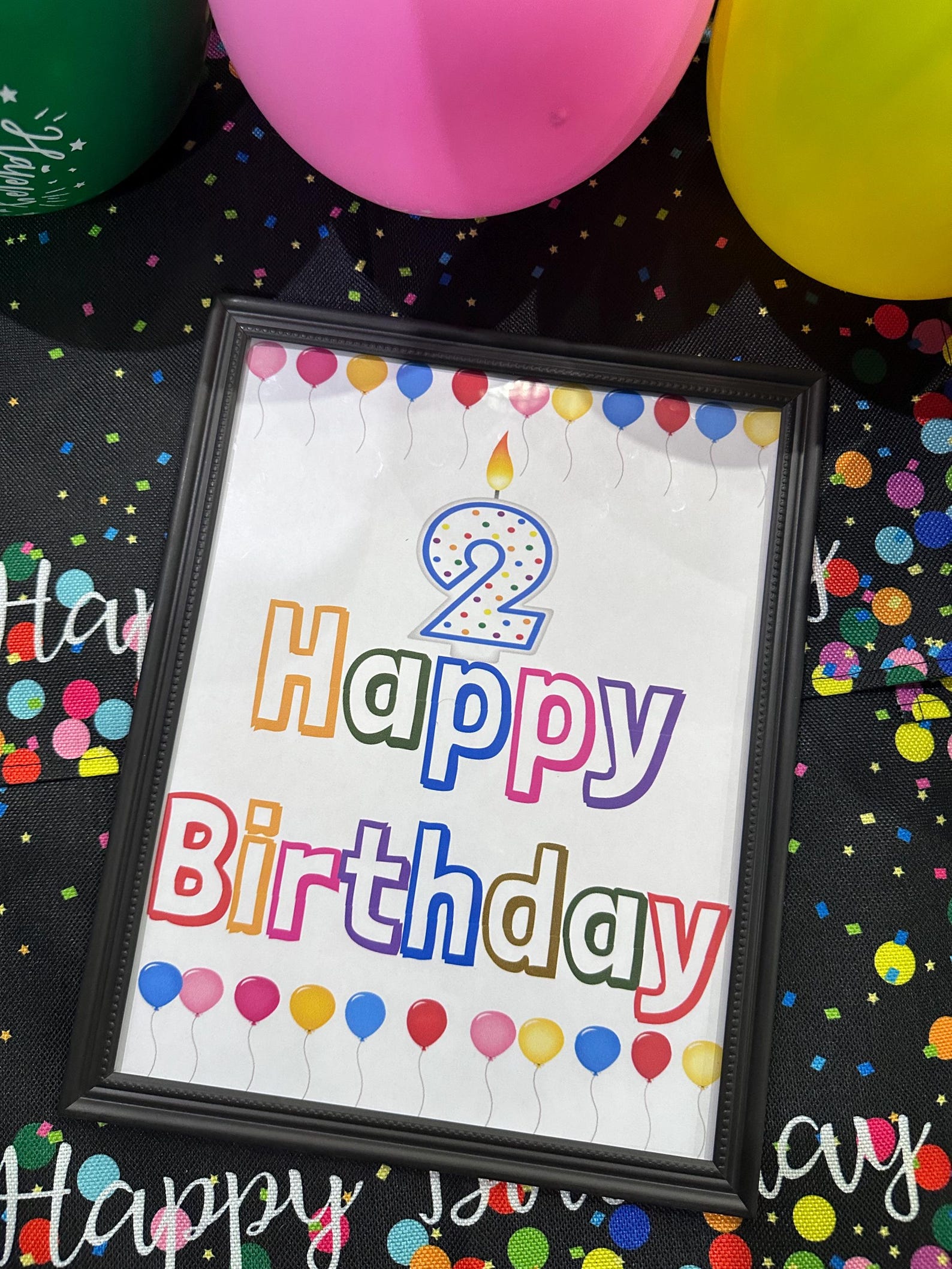 2nd Birthday Poster for Chand – Custom Printable Party Sign, Age 2 Wall ...