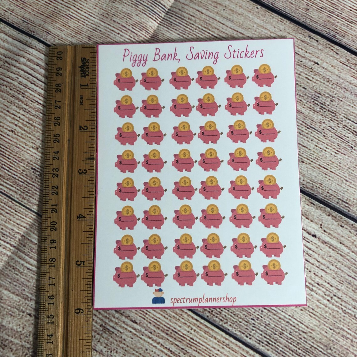 Money Sticker/ Piggy Bank Stickers/ Savings Sticker/ Reminder Stickers ...
