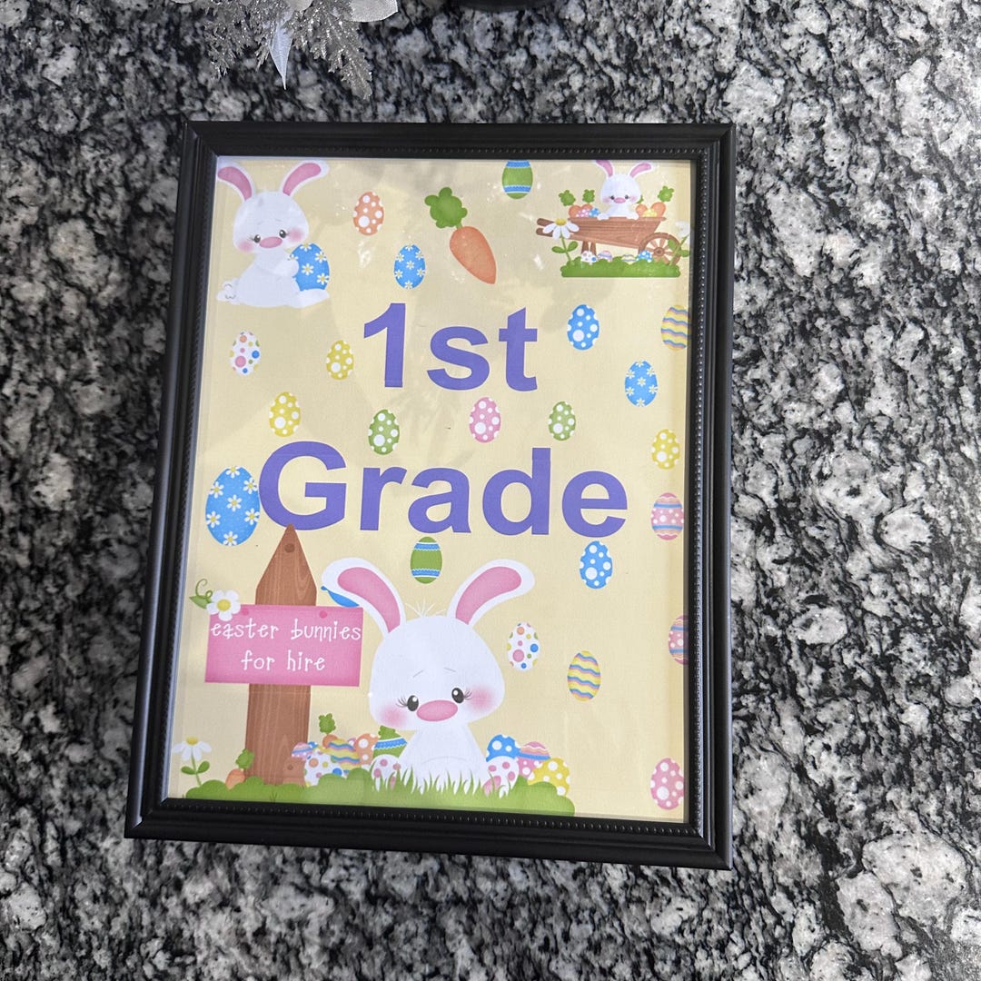 Happy Easter Welcome to 1st Grade Sign Poster Teacher Homeschool ...