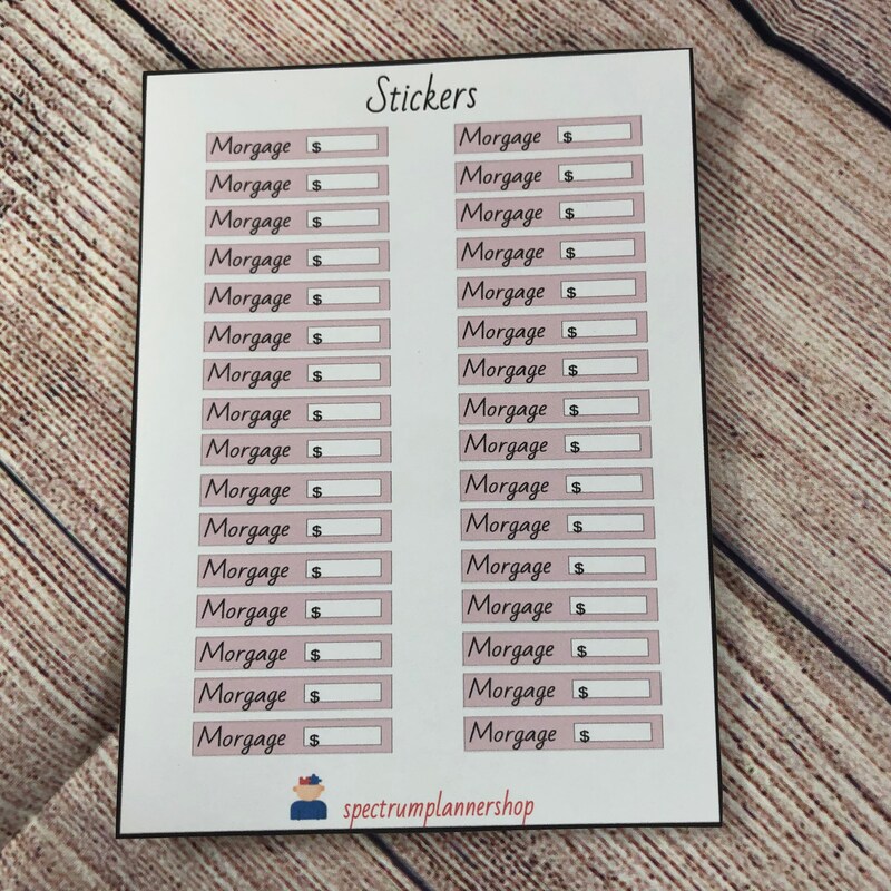 Money Planner Stickers - Etsy