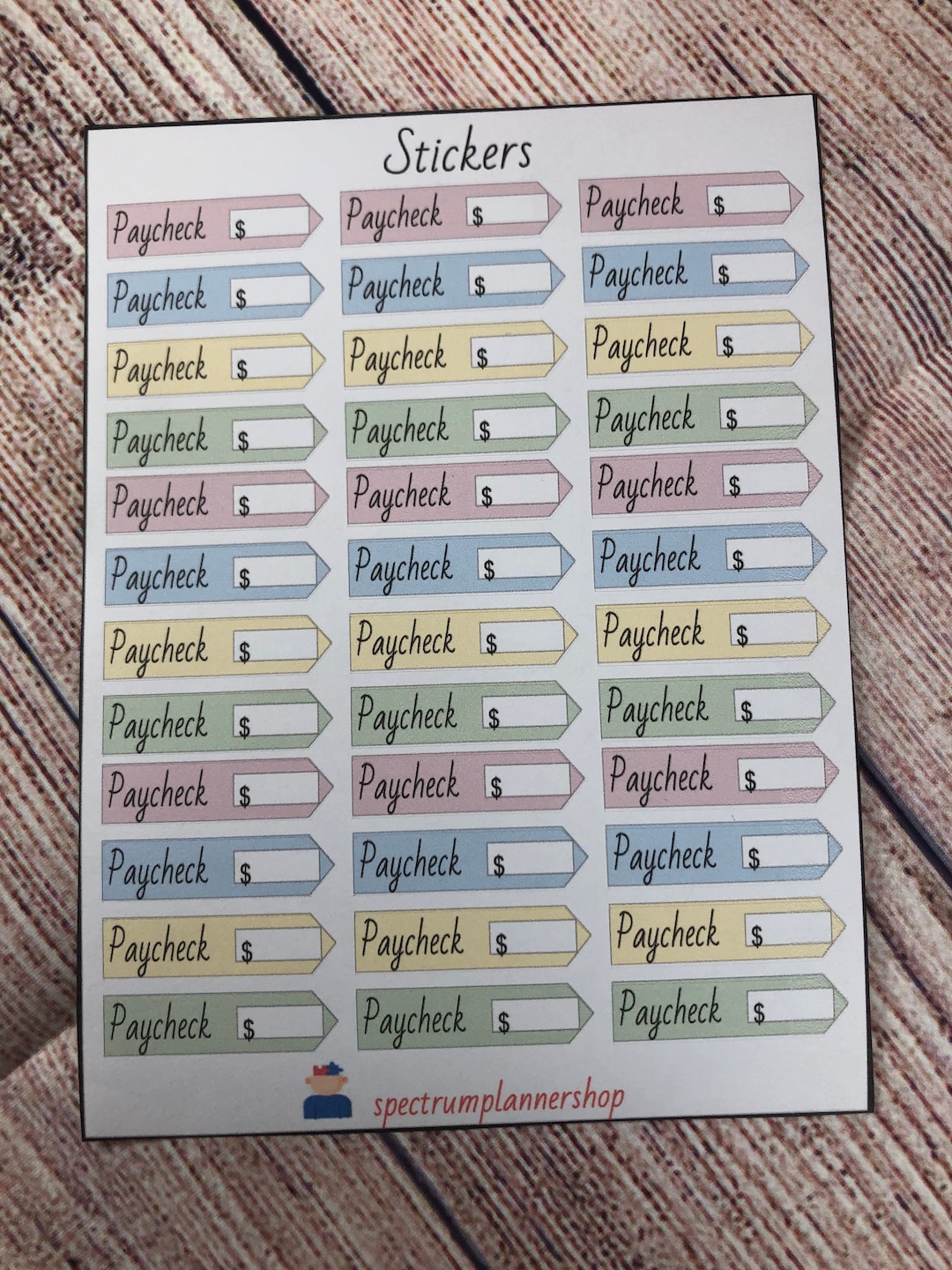 Paycheck Sticker/ Expense Stickers /budget Sticker/ Financial Stickers ...