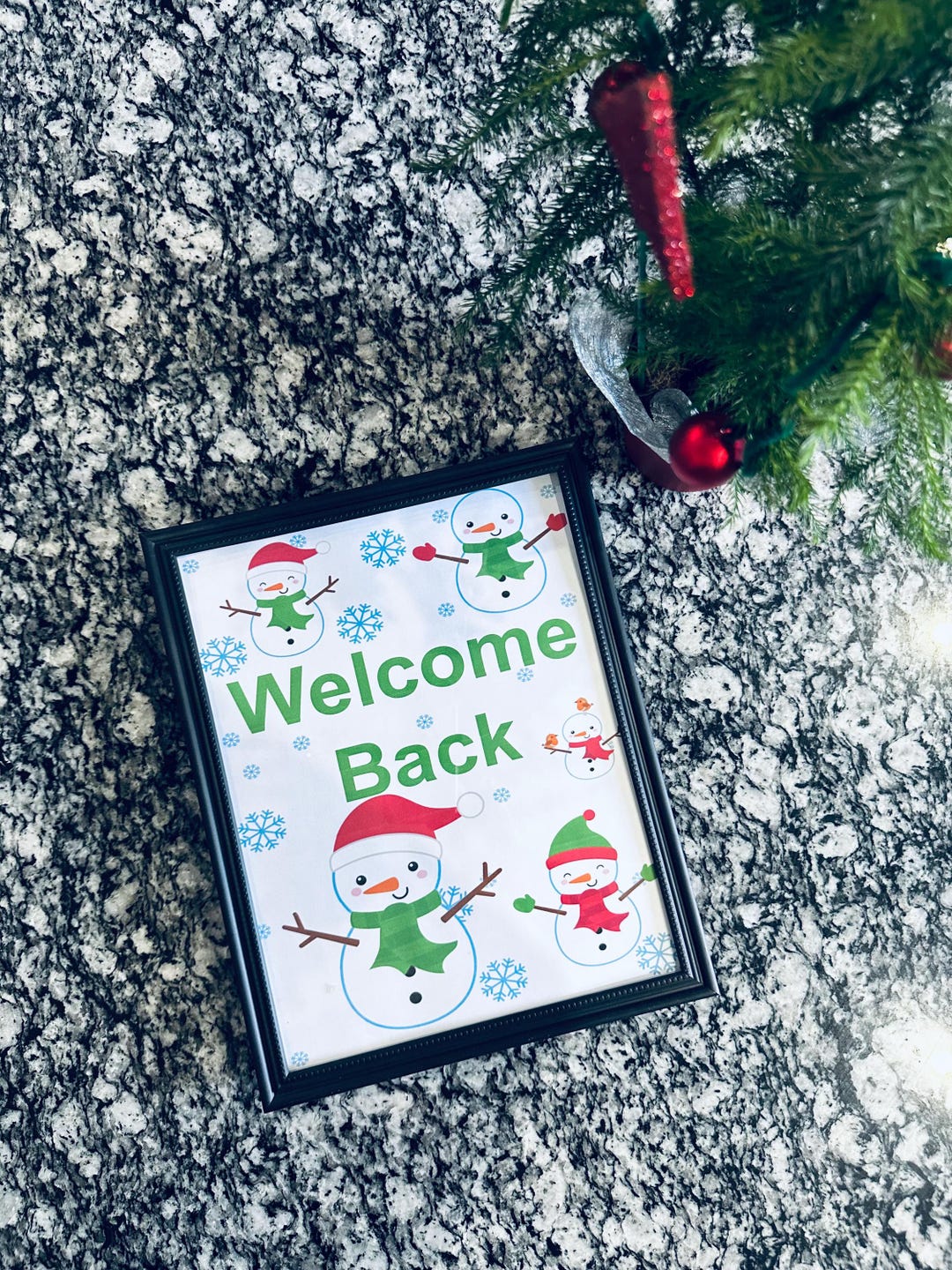 Christmas Welcome Back to School Sign Door Wall House Art Poster Sign ...