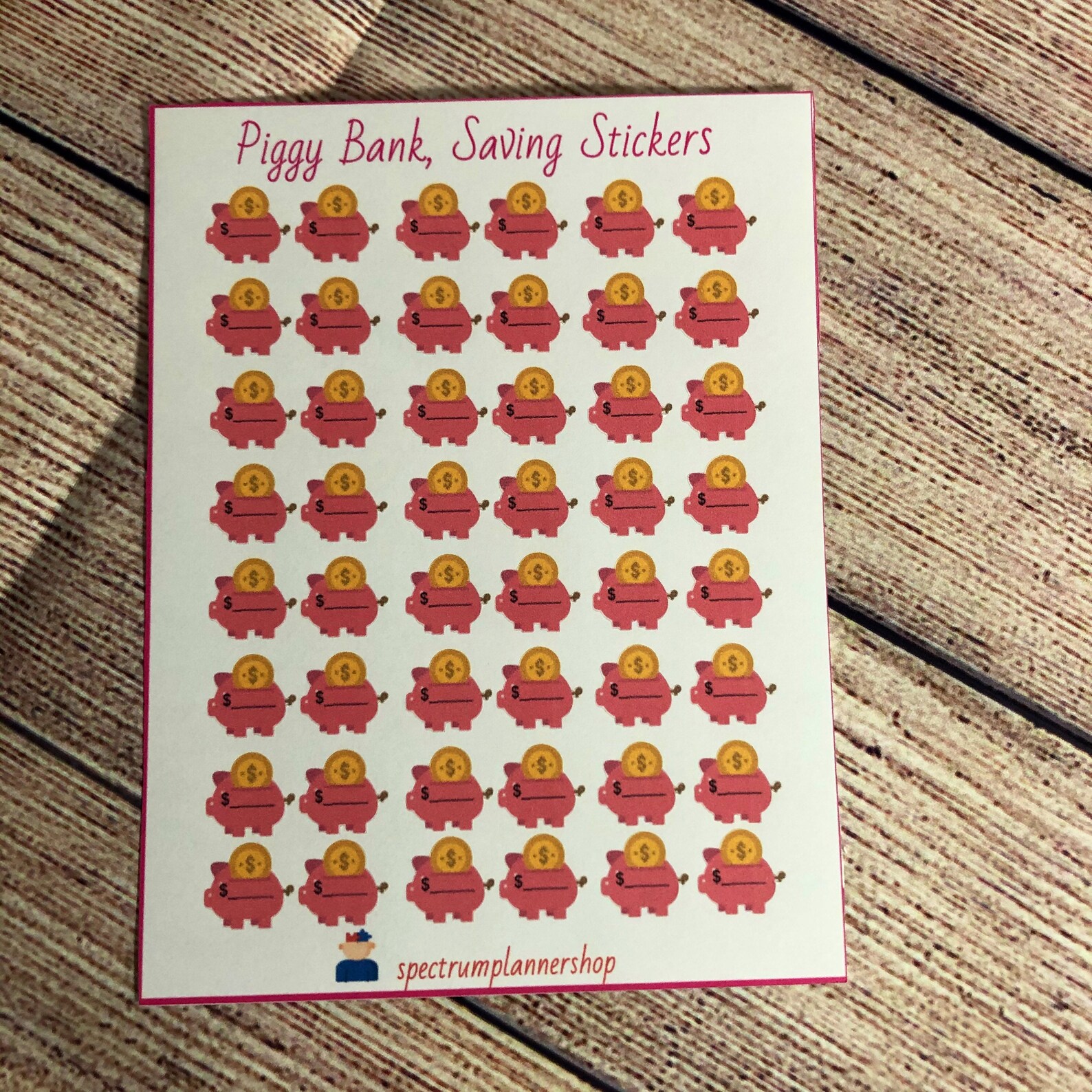 Money Sticker/ Piggy Bank Stickers/ Savings Sticker/ Reminder Stickers ...