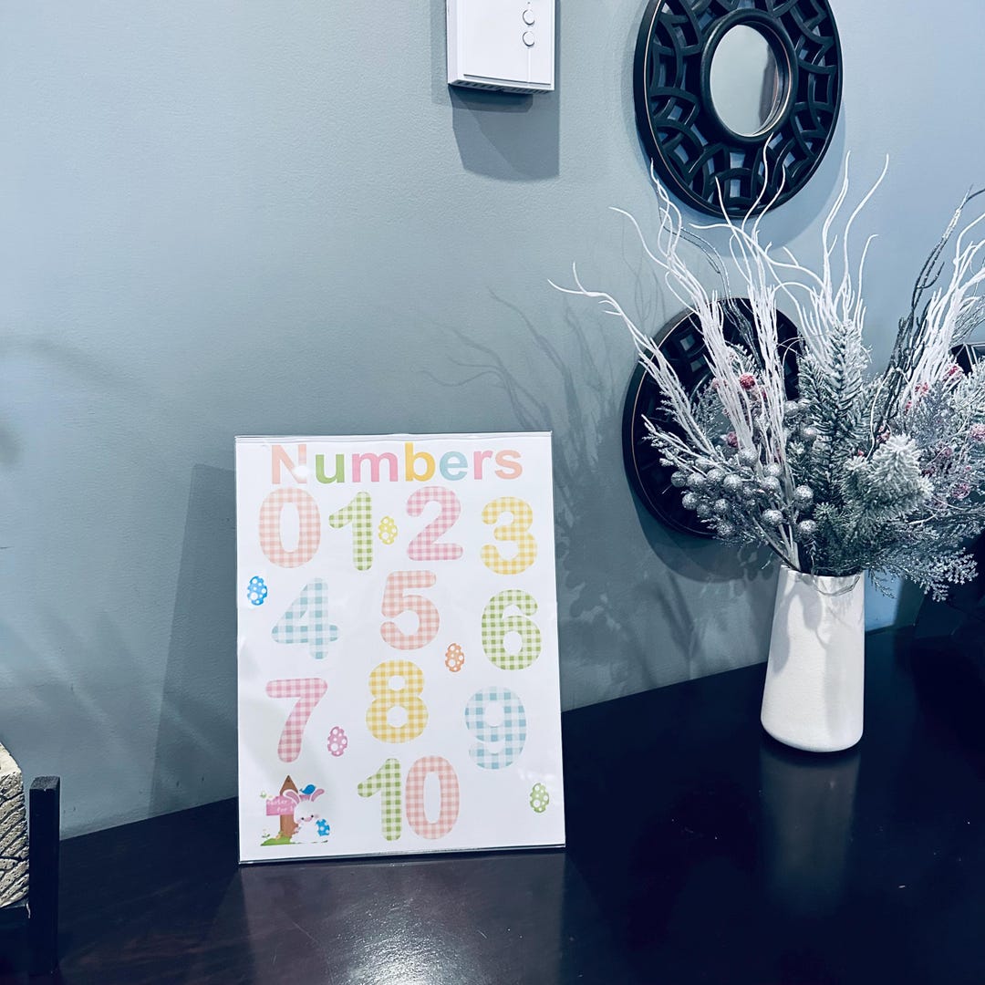 Numbers 0-10 Easter Sign Poster Teacher Homeschool Classroom Decoration ...