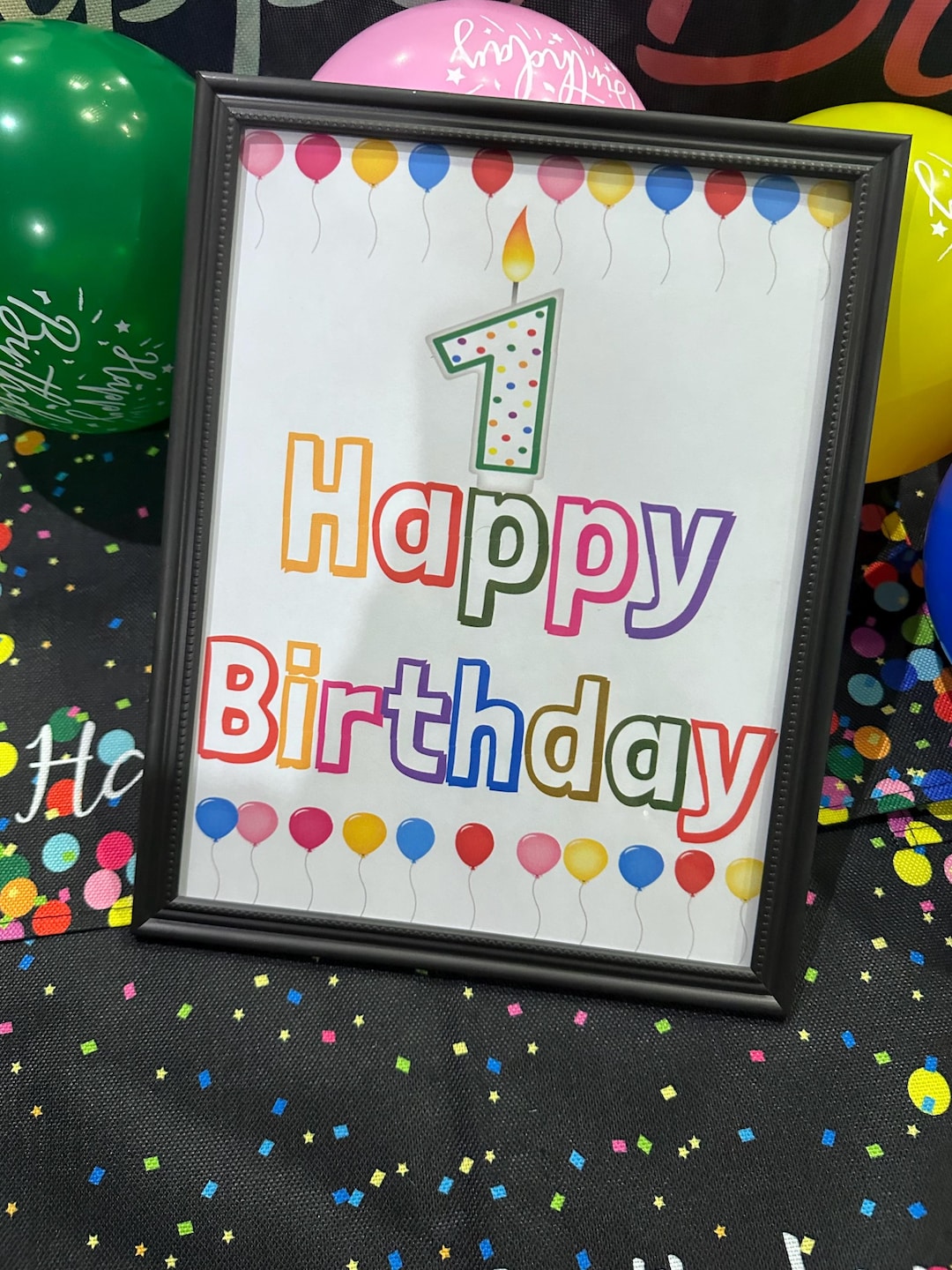 First Birthday Poster | 1st Birthday Party Sign | Printable Wall Art ...