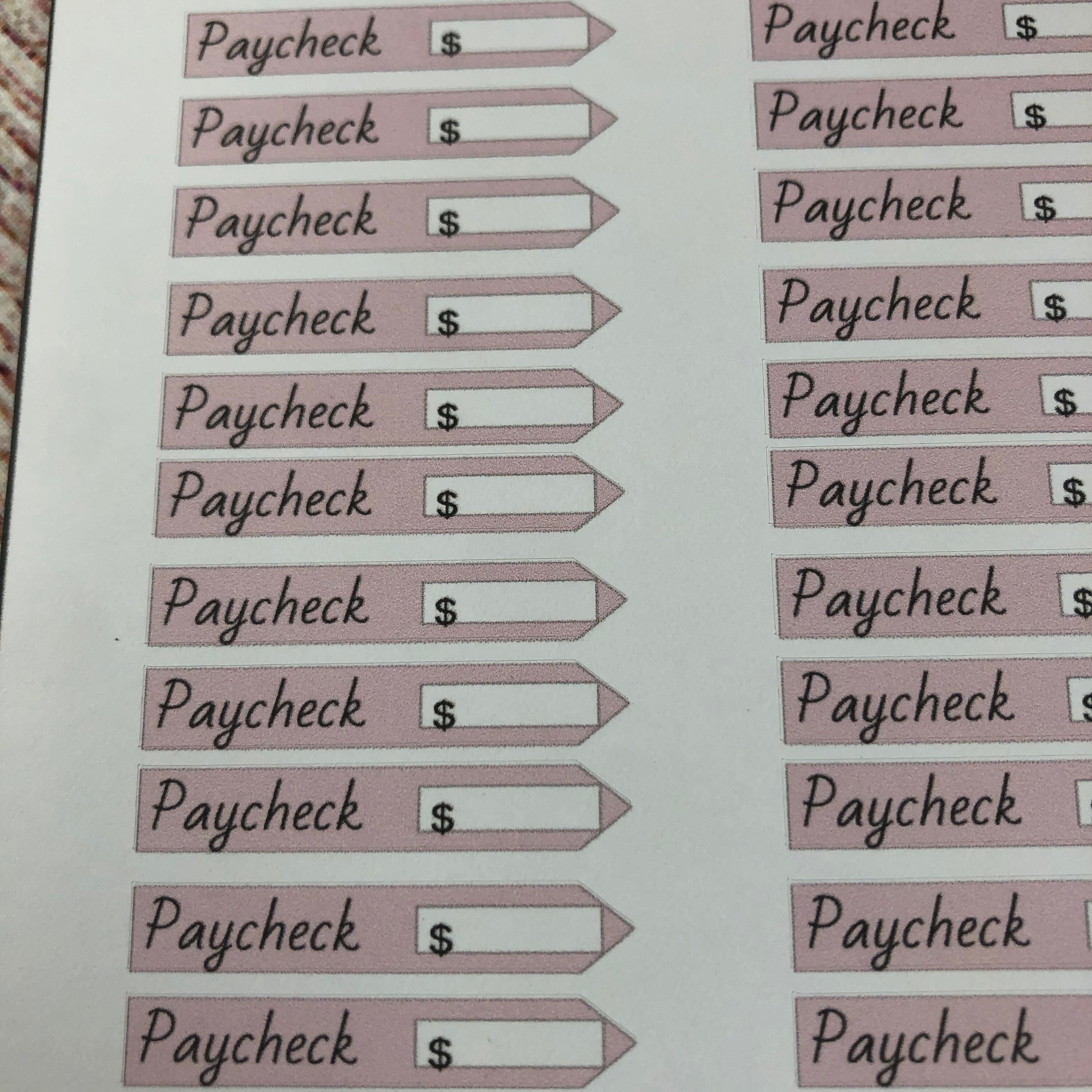 Paycheck Sticker/ Expense Stickers /budget Sticker/ Financial - Etsy