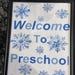 Welcome to Preschool Grade, Winter Cozy Snow Fakes Wall Art Home Poster ...
