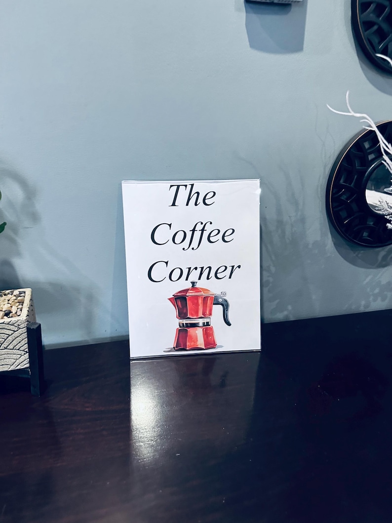 The Coffee Corner Printable Sign | Coffee Bar Wall Art | Kitchen Coffee ...