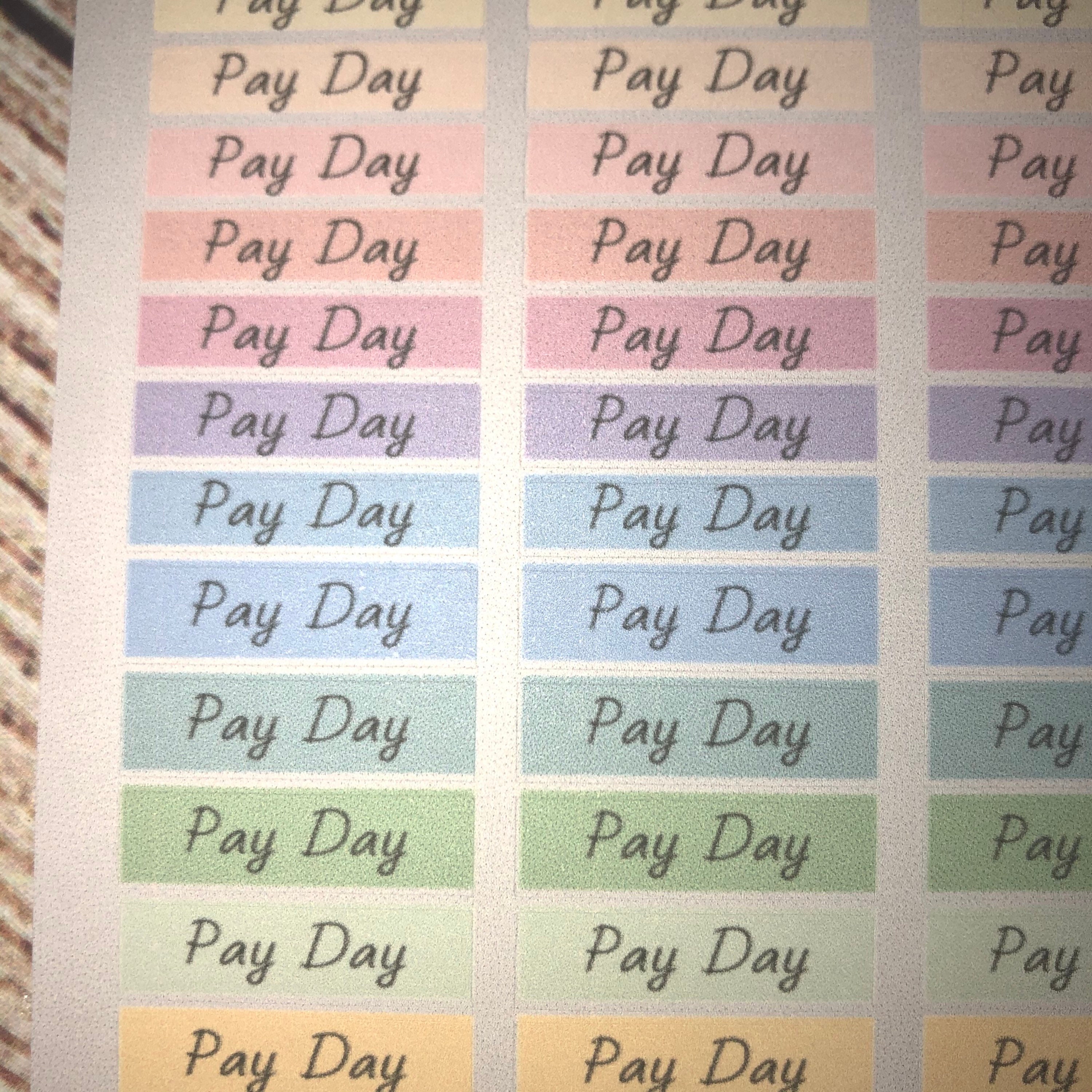 Payday Sticker/ Header Stickers /work Sticker/ Planner - Etsy