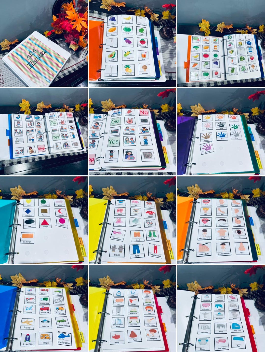 400 Communication Picture Cards | Autism Non-verbal Visual Aid | ABA ...