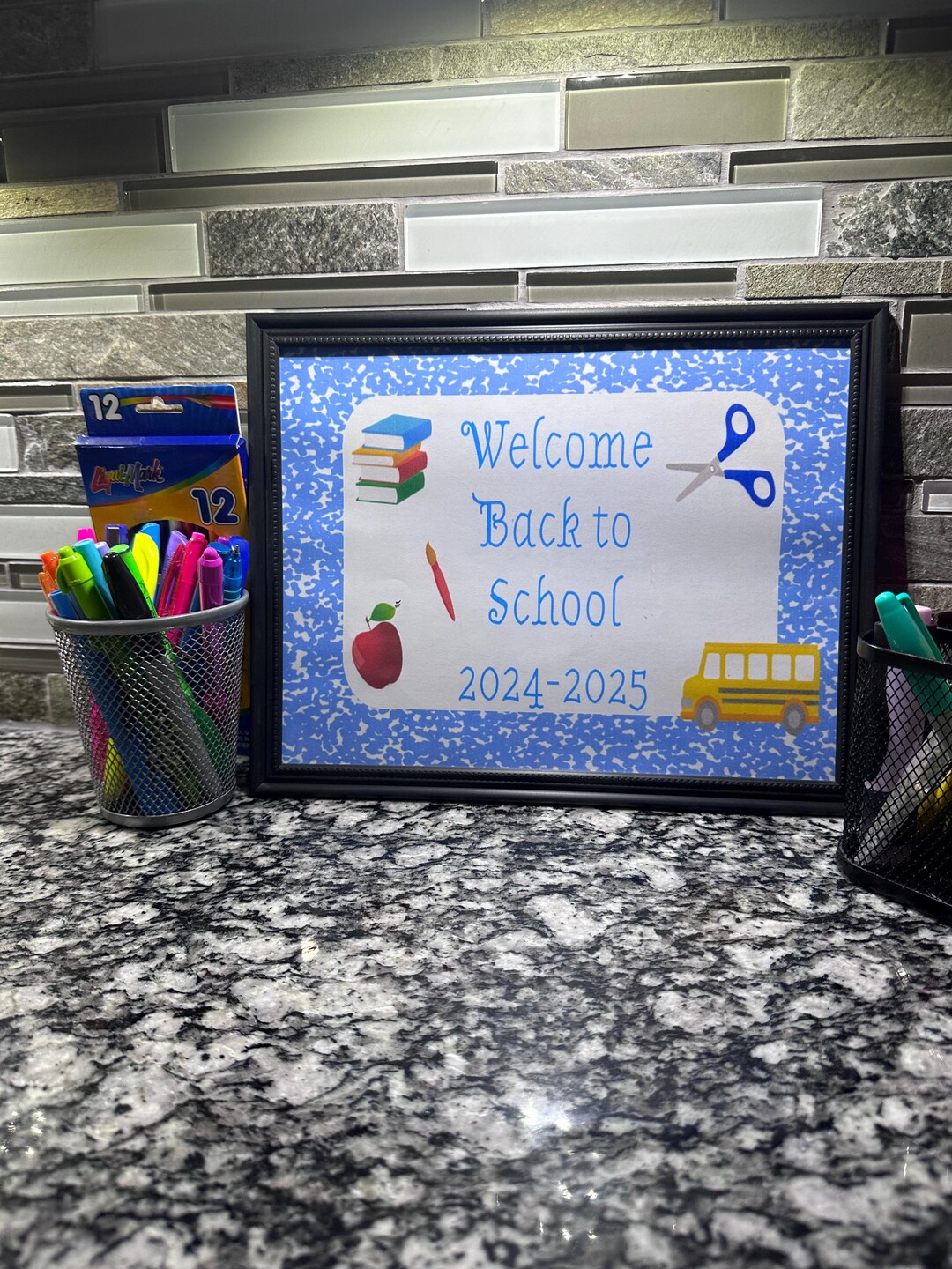 Light Blue Welcome Back to School 2024-2025 Teacher Door Wall Poster ...