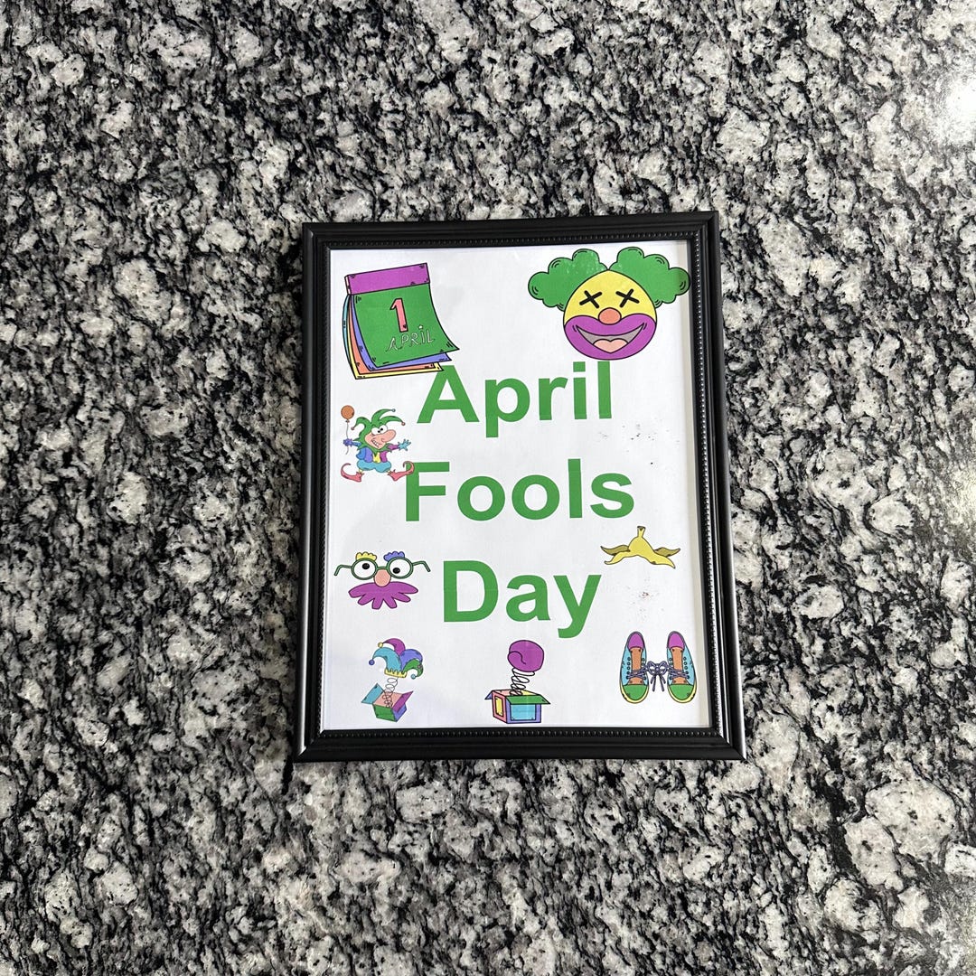 April Fools Wall Art Holiday Home Poster Decoration Gift Idea Classroom ...