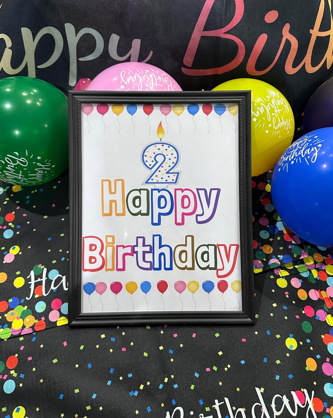 2nd Birthday Poster for Chand – Custom Printable Party Sign, Age 2 Wall ...