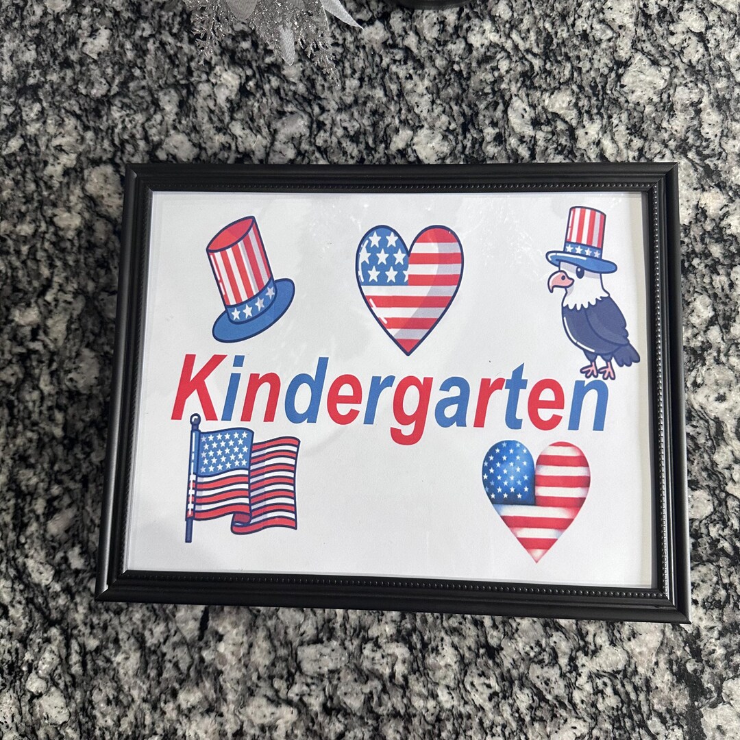 President Day USA Kindergarten Grade Wall Art Home Poster Decoration ...