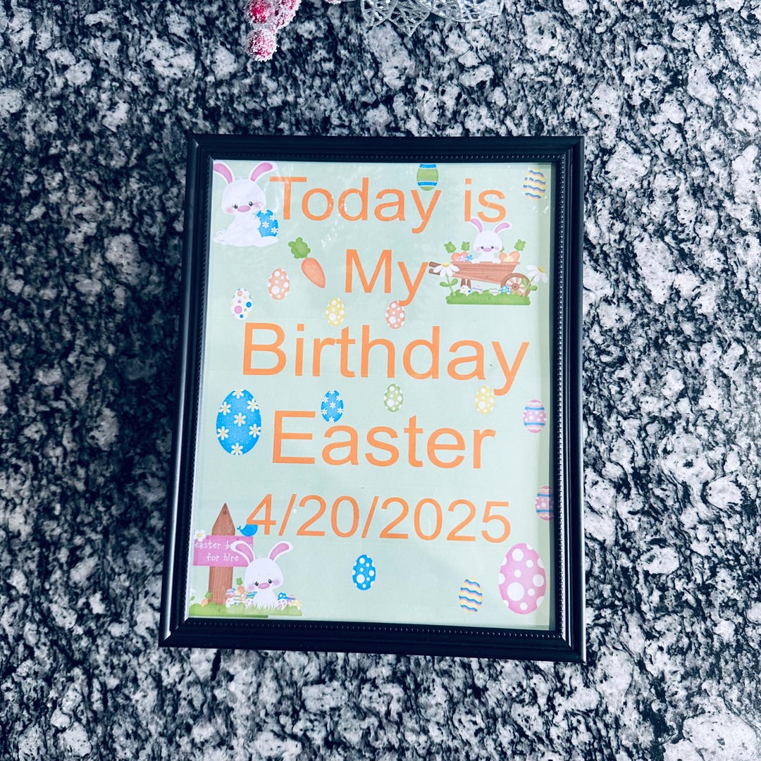 Today is My Happy Birthday Easter 2025 Theme Sign Poster Teacher ...