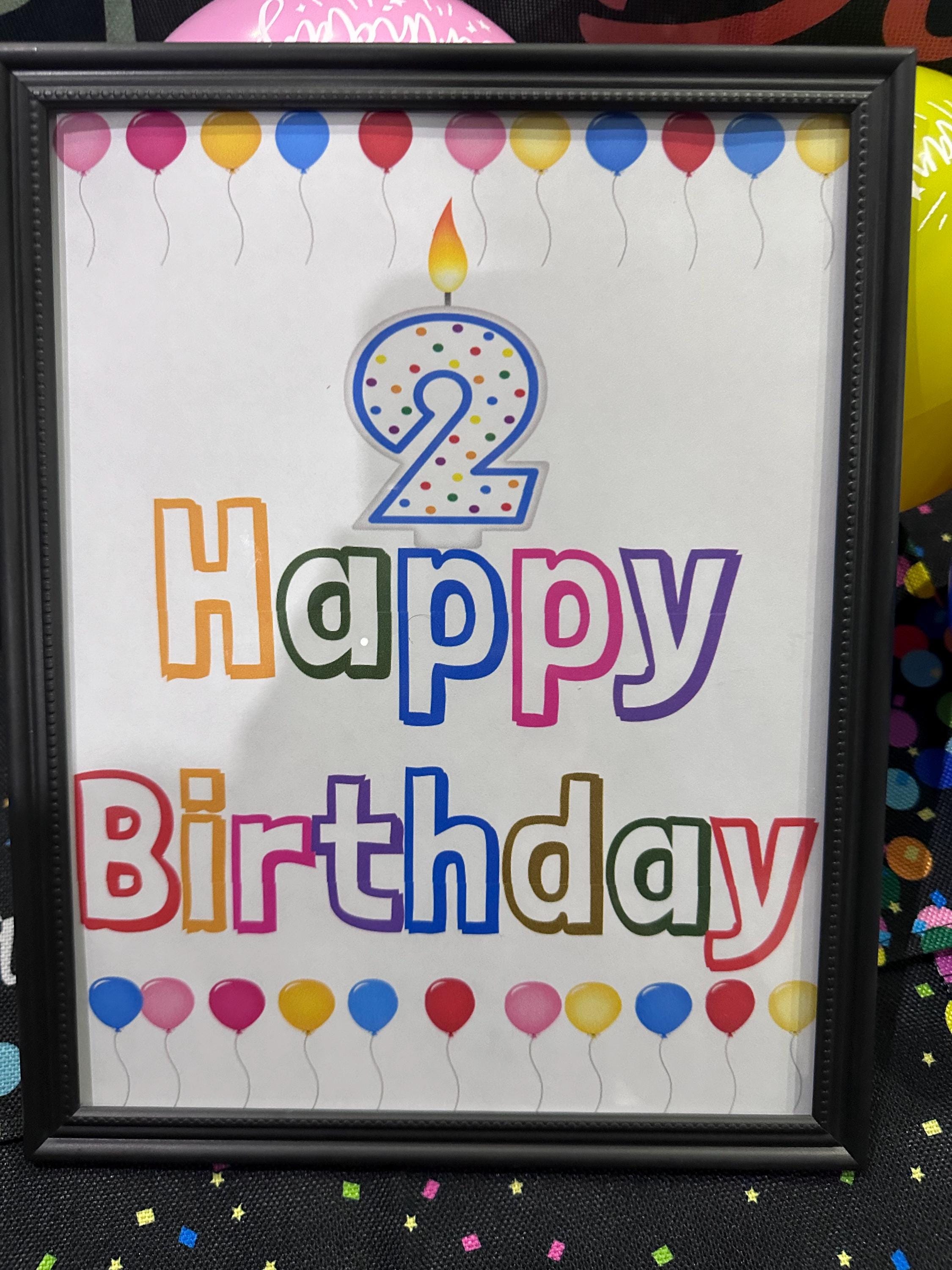 2nd Birthday Poster for Chand – Custom Printable Party Sign, Age 2 Wall ...