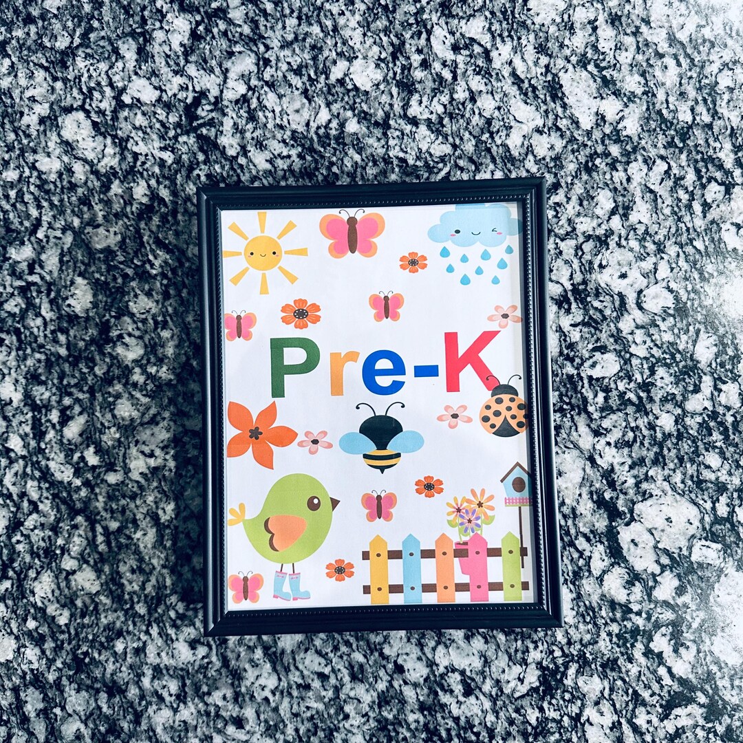 Spring & Summer Classroom Wall Art | Pre-k Teacher Door Sign ...