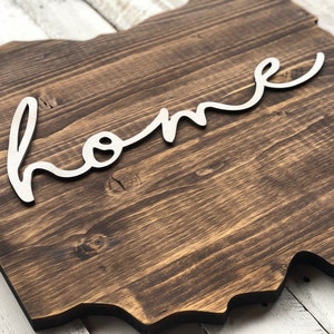 Wooden State Home Sign, Ohio Sign, Decorative State Decor - Etsy