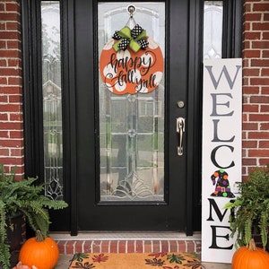 Happy Fall Y'all Pumpkin Door Hanger - Etsy