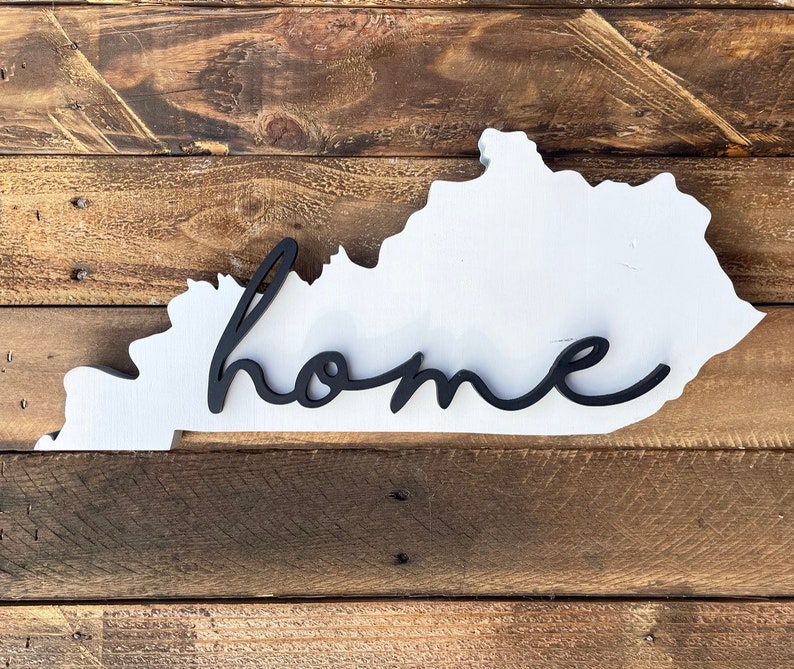Wooden State of Kentucky Sign - Etsy