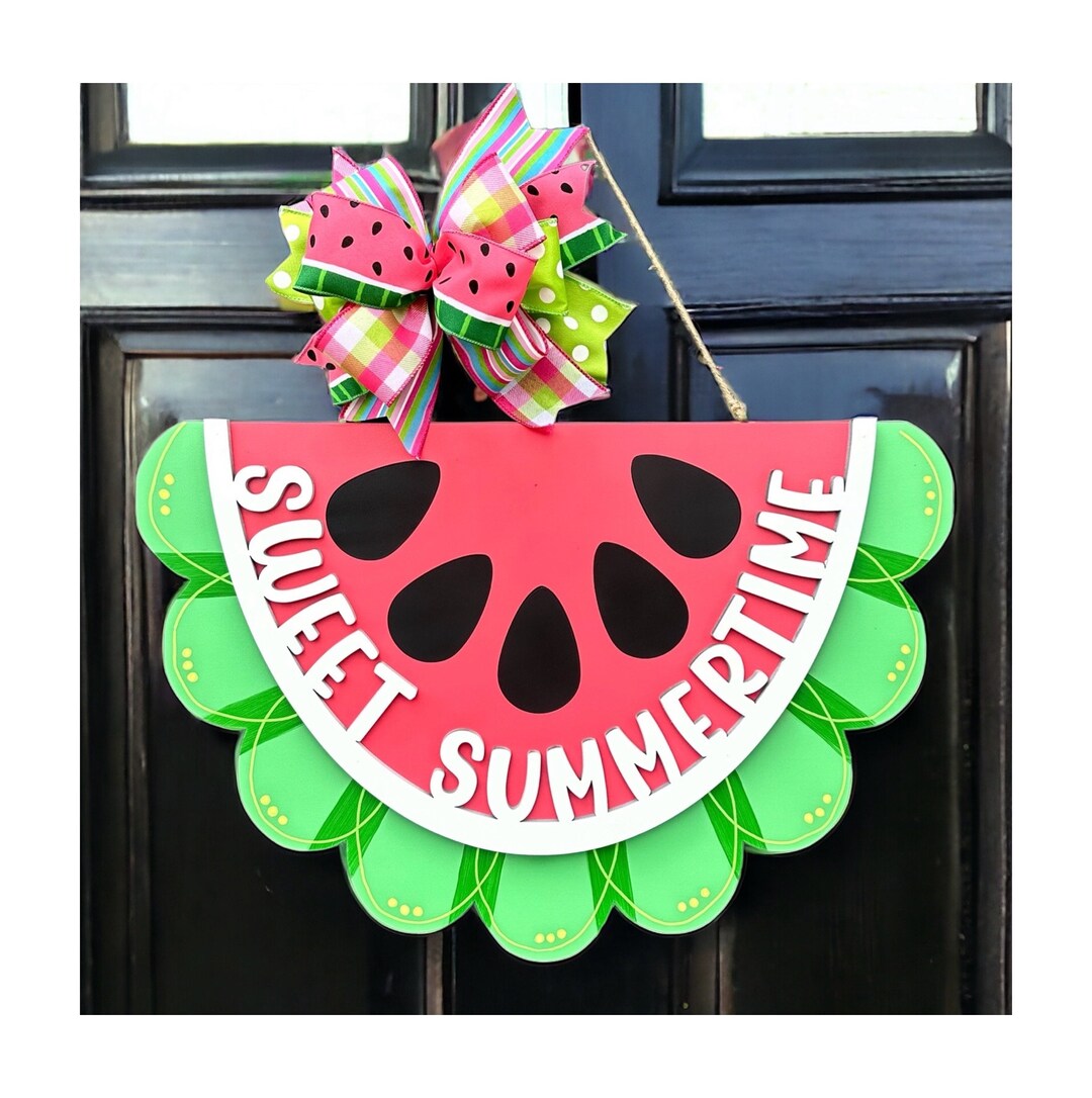 Summer Door Hanger, Watermelon Door Decor, Sweet Summertime, Summer ...