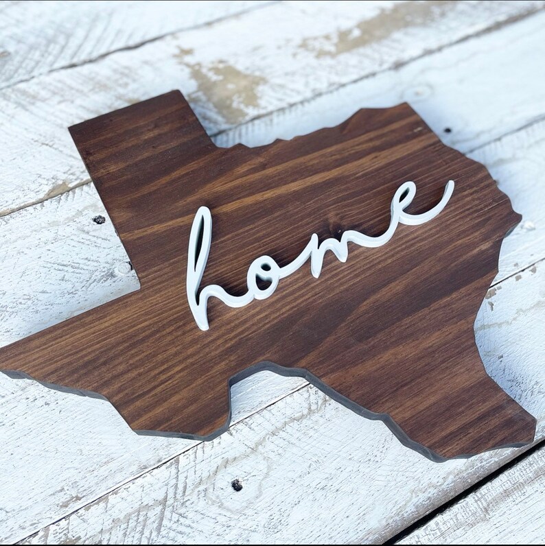 Texas Wooden State Home Sign, Decorative State Decor - Etsy