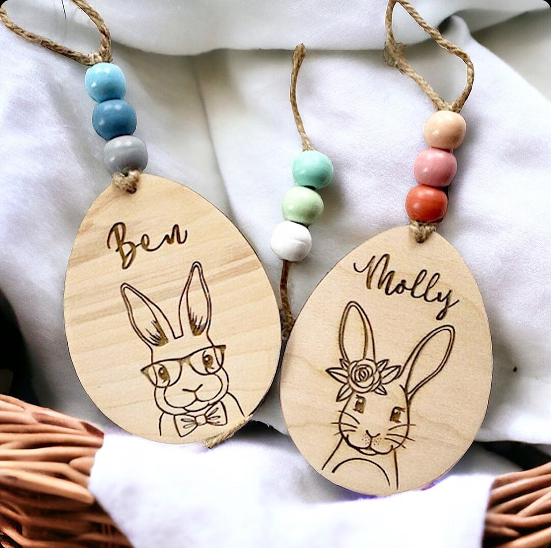 Easter Tag, Personalized Tag for Easter Basket, Bunny, Egg, Easter ...