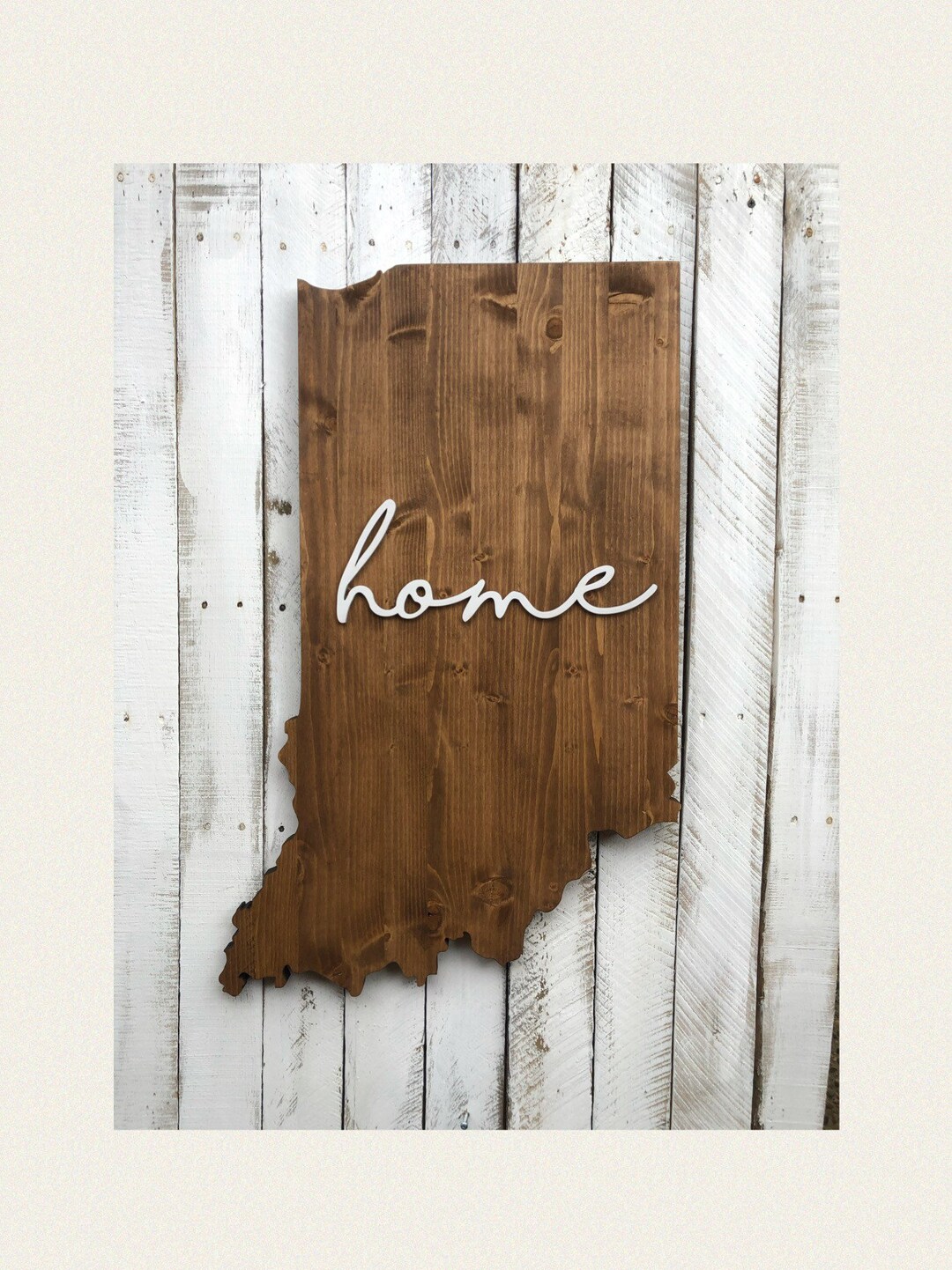 Wooden Indiana State Home Sign - Etsy