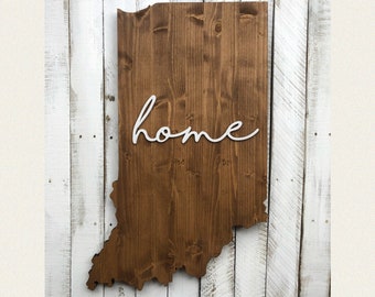 Indiana Home Sign | Etsy